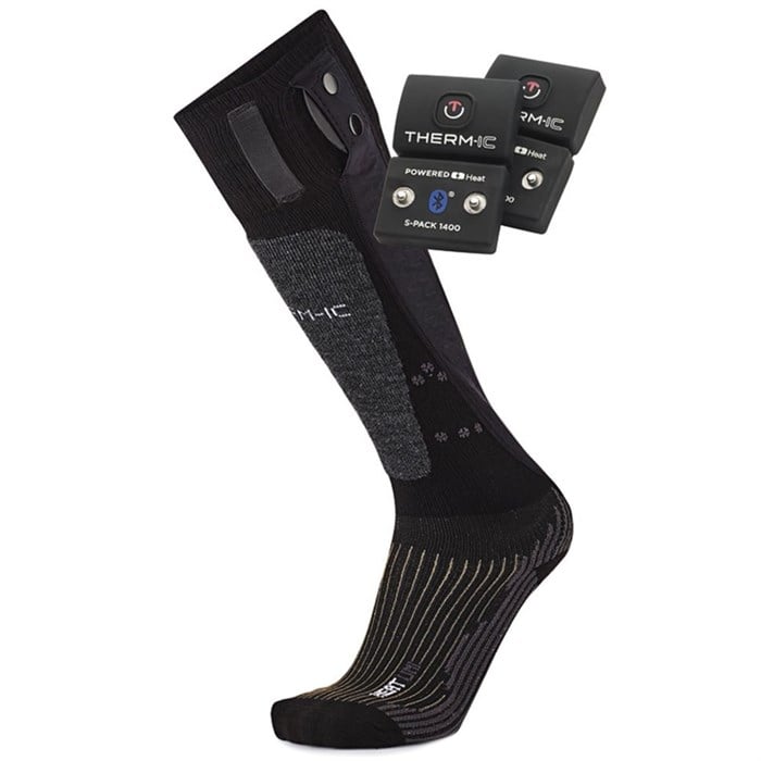 Therm-ic Powersocks Heat Fusion Heated Socks + S-Pack 1400B Battery ...